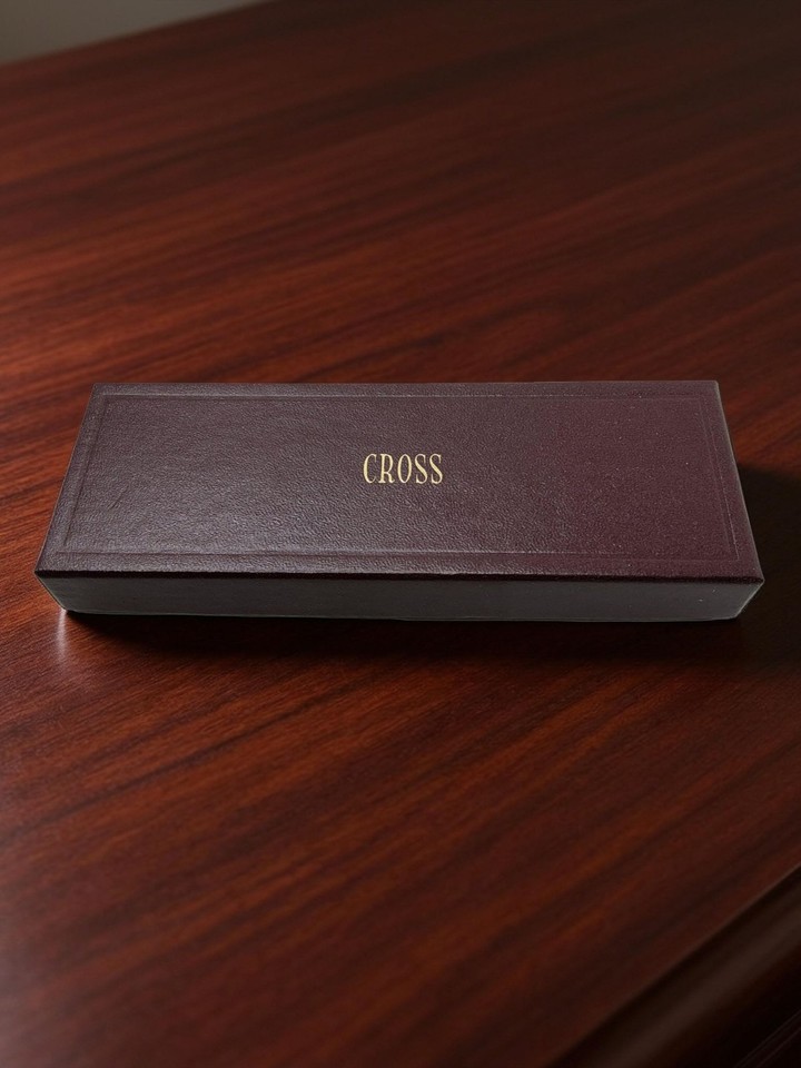 Vintage Cross Chrome INC 20132 Burgandy Ball-Point PEN in BOX ...