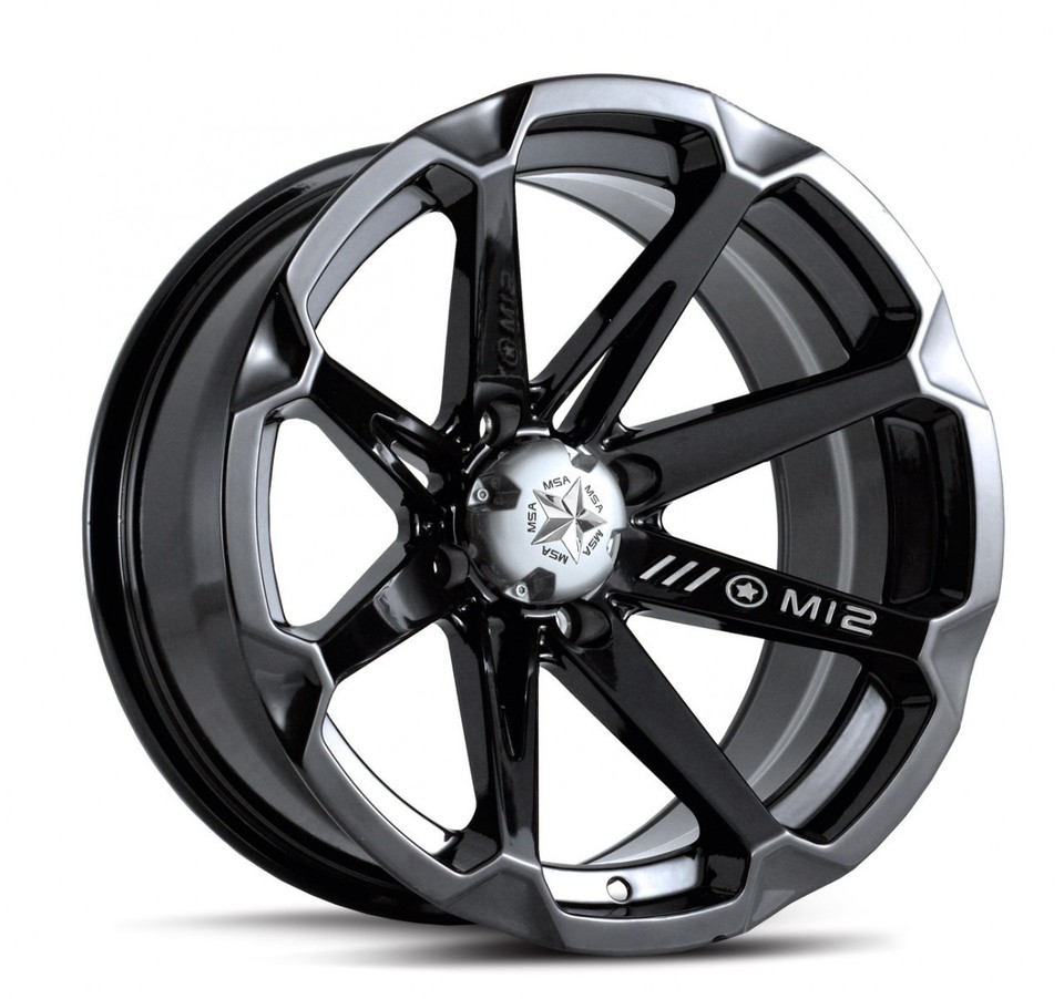 MSA Black Diesel 14" UTV Wheels 32" Terminator Tires Kawasaki Mule Pro ...