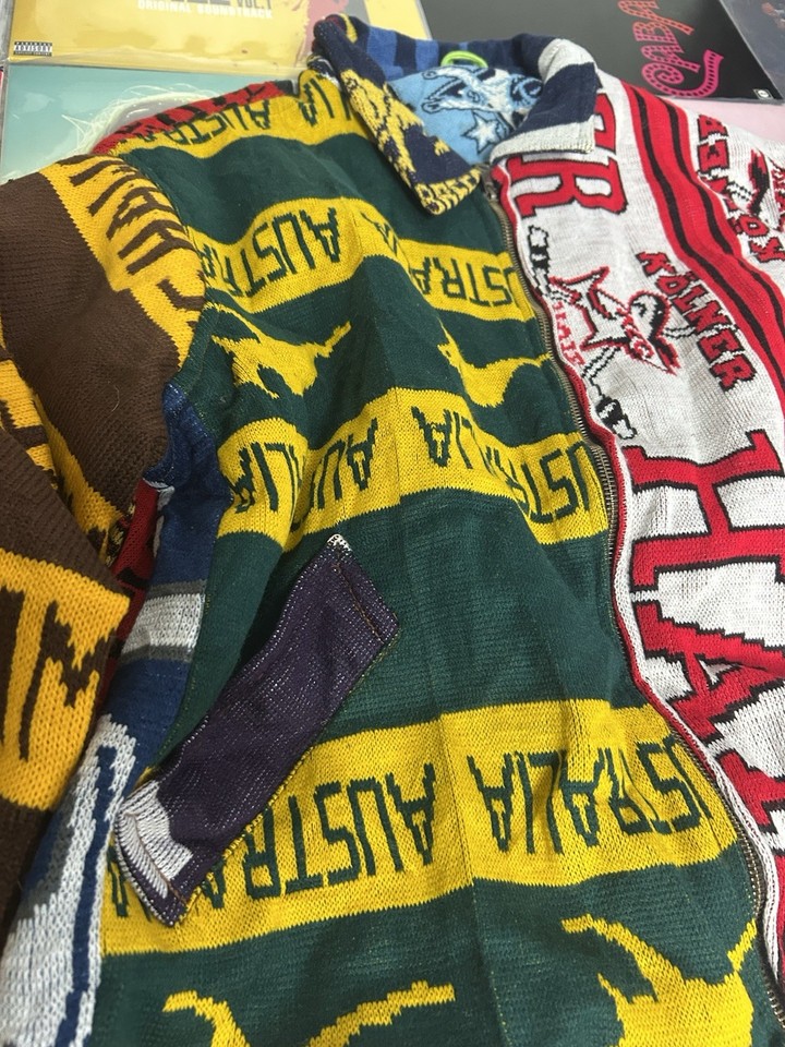 Handmade Famous Football Team Scarf Bomber Jacket Quilted Size XL | eBay