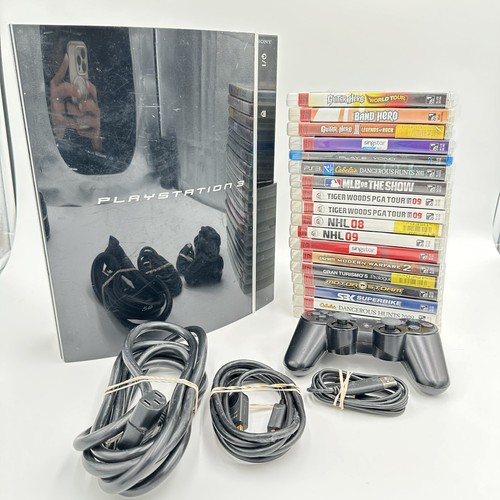 Sony Playstation 3 Original Fat PS3 Console Bundle 80GB Tested CECHK01 ...