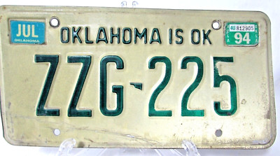 Vintage Oklahoma is OK 1981 Car Truck License Plate ZZG 225 State Tag ...