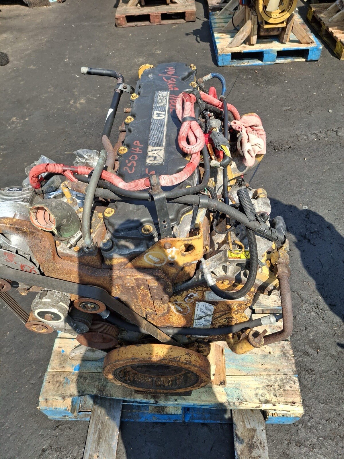 CATERPILLAR CAT C7 SAP 250 HP ENGINE TAKEOUT 107K MILES 90 DAY NO CORE ...