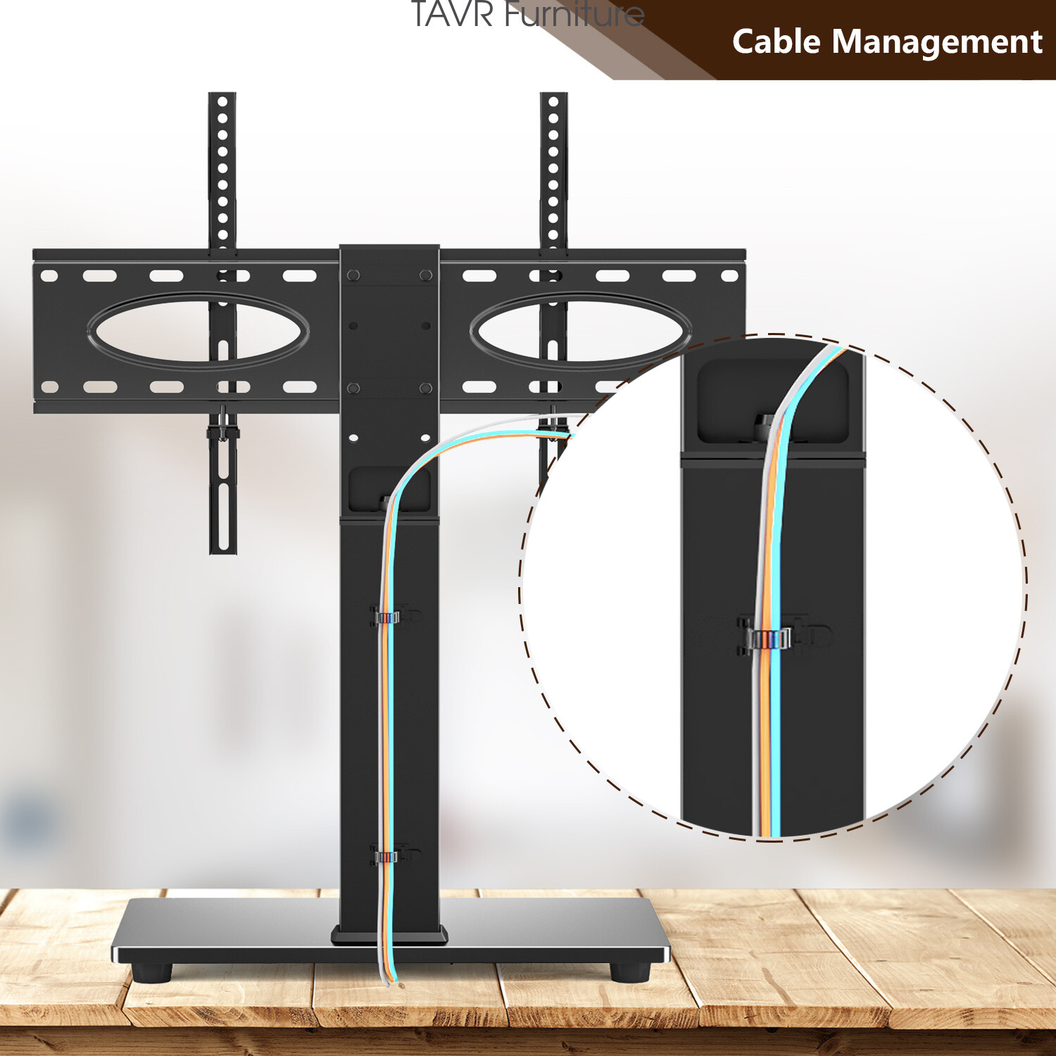 Swivel Tabletop TV Base Stand with Mount for 37 40 45 50 55 60 65 70 ...