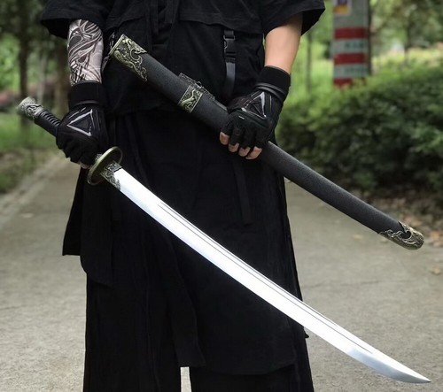 Chinese Broadsword Dragon Phoenix Sword Dao Saber Manganese Steel Sharp ...