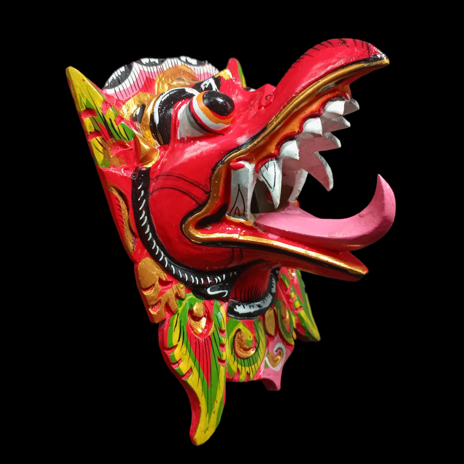 Garuda Bird Indonesian Balinese Red Wood Mask Hand Carved Wall Art ...