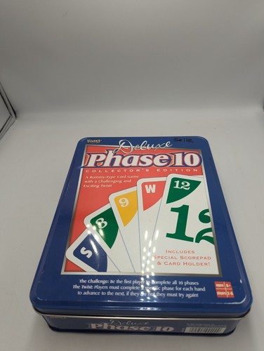 Deluxe phase 10 card game Tin Collectors Edition Rummy Type Twist ...