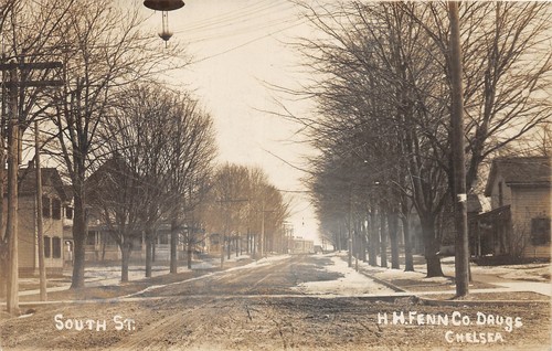 G98/ Chelsea Michigan RPPC Postcard c1910 South Street Homes Winter | eBay