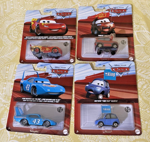 Disney Pixar Cars 4-Pack MCQUEEN, TIMOTHY, THE KING & MATTHEW New -FREE ...
