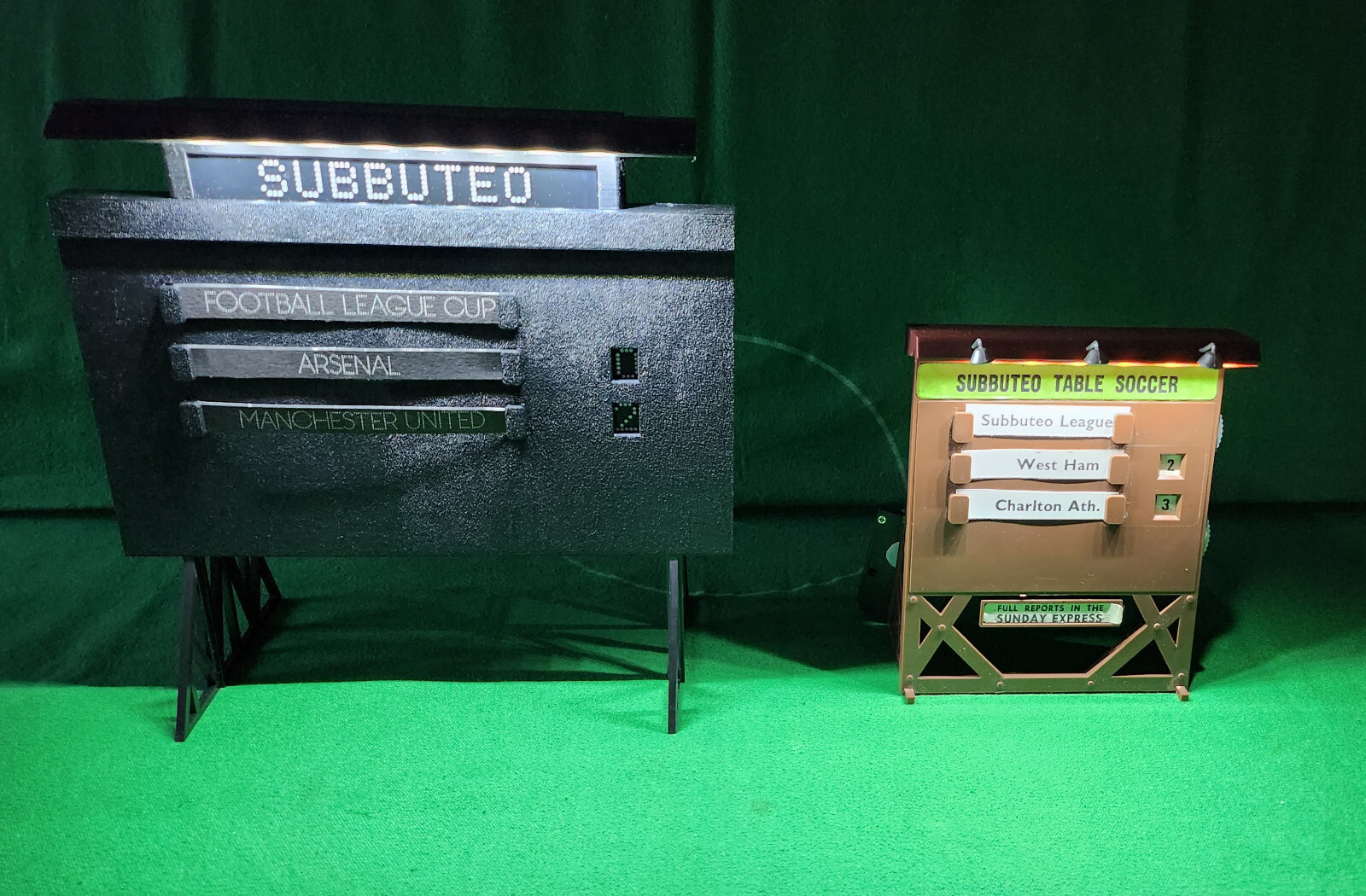LIGHTING KIT FOR SUBBUTEO SCOREBOARD SET Z C115 EVENING KICK OFF NOW AN ...