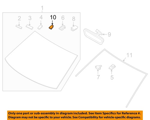 HYUNDAI OEM 17-25 Elantra GT Windshield Glass-Mirror Inside Base ...