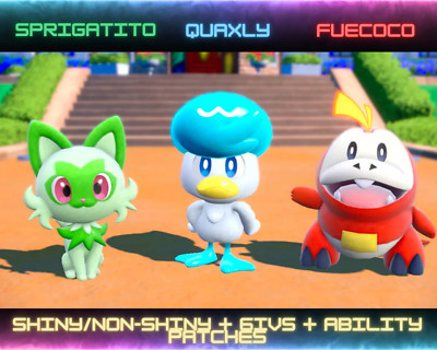 Starters, Shiny/Non-Shiny, 6IVs , Ability Patches, Pokémon Scarlet ...
