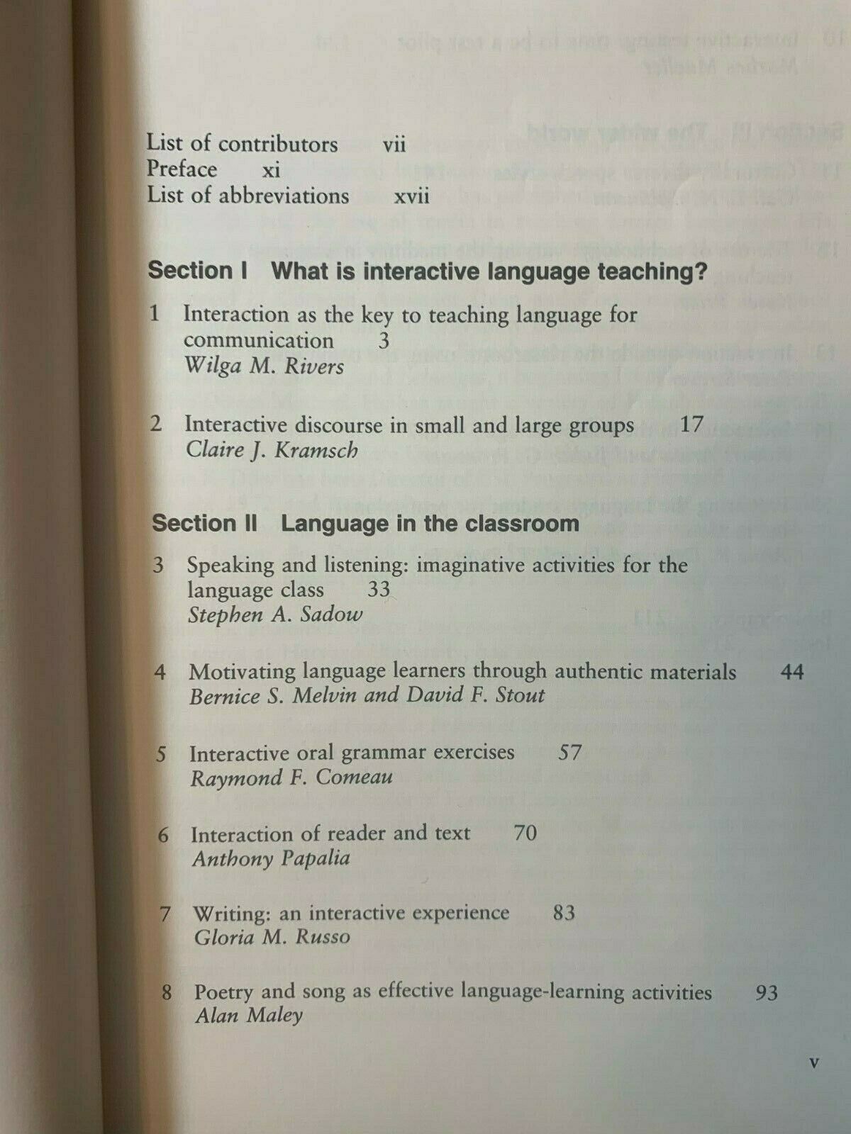 Interactive Language Teaching Paperback Wilga M. Rivers | eBay