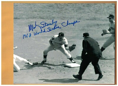 Mickey Stanley DETROIT TIGERS AUTOGRAPHED 8x10 B&W PHOTO SIGNED 1968 WS ...