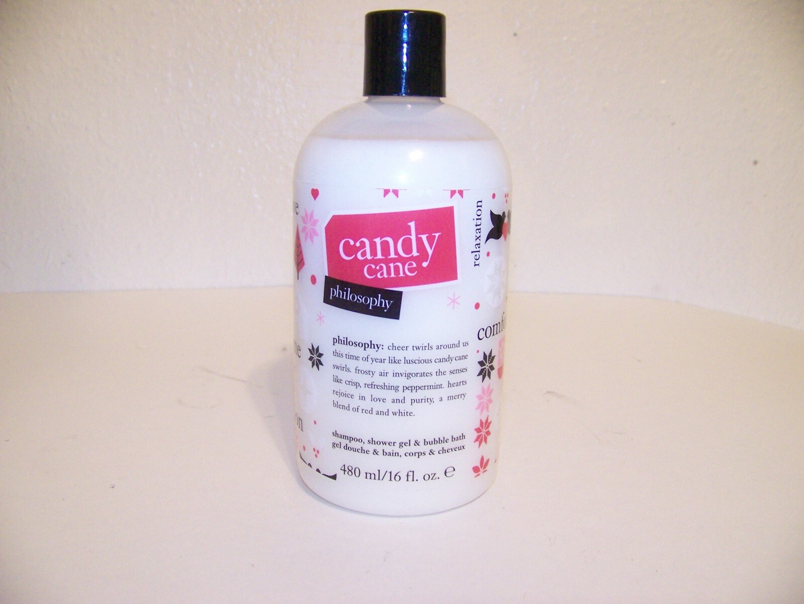 Philosophy Candy Cane Shampoo Shower Gel Bubble Bath 16 oz New Sealed ...