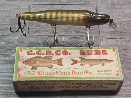 2 x Vintage 1920’s CREEK CHUB CCB CO. 700 PICKIE Minnow Fishing Lure w ...