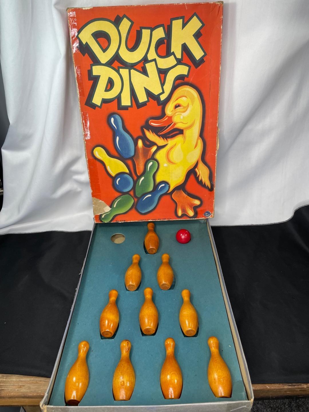 Vintage Duck Pins Bowling Game American Toy Works No. 640 New York | eBay