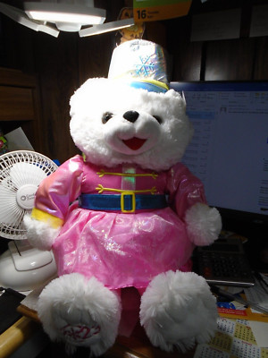 2023 Walmart CHRISTMAS Snowflake TEDDY BEAR White Girl Pink Dress 22 ...