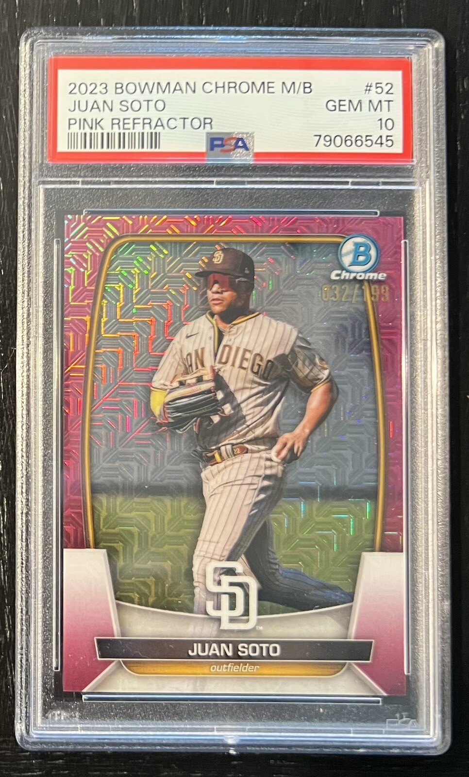 2023 Bowman - Juan Soto #52 Chrome Pink Mojo Refractor /199 for sale ...