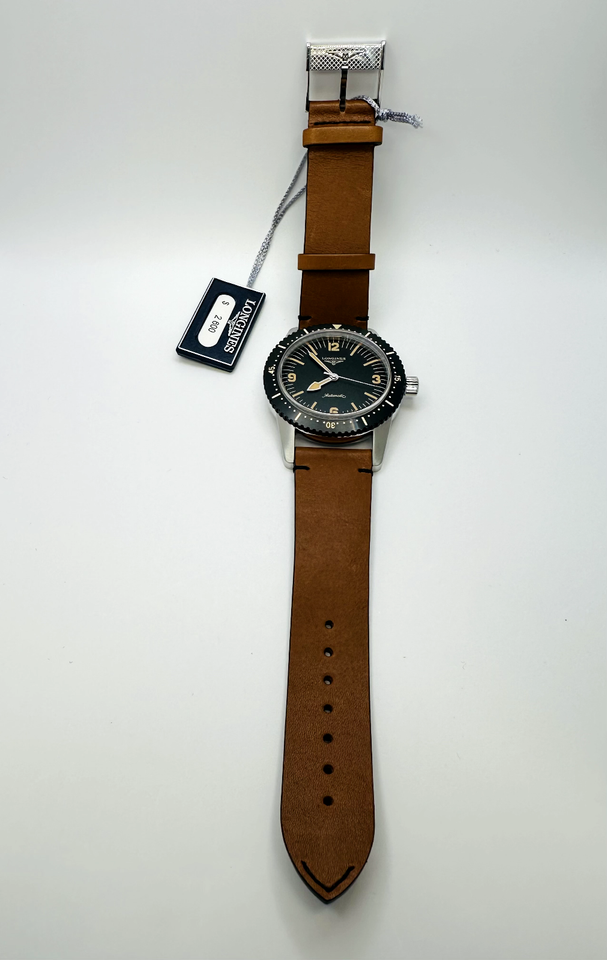 Longines Heritage Automatic Skin Diver Leather Mens Watch 42mm ...