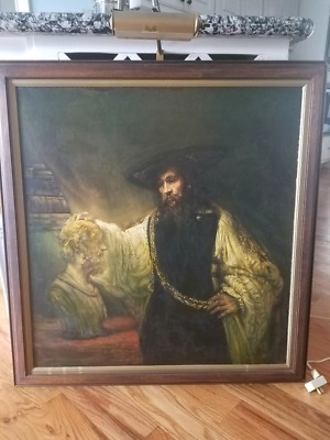 VINTAGE 1960's Aristotle Contemplating the Bust of Homer Painting ...
