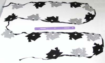 Silver and Black Graduation Ribbon Garland #031090, Graduation Garland ...
