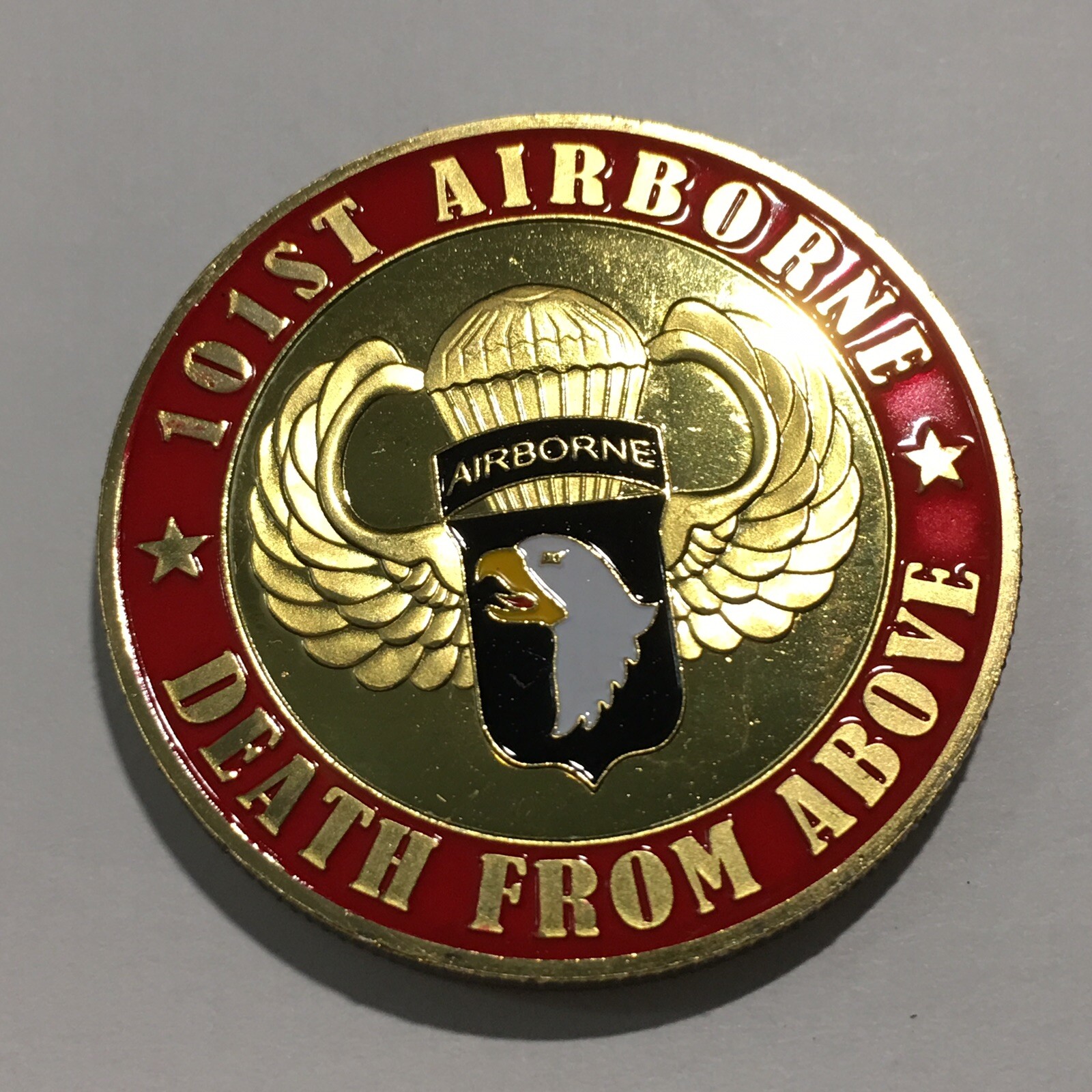 101st Airborne Challenge Coin "Death From Above" US Army WITH DISPLAY ...