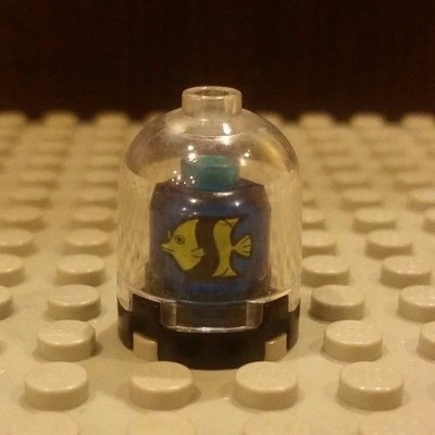 Lego NEW Minifig sized Fish Tank AQUARIUM w/Yellow & Black Fish ...