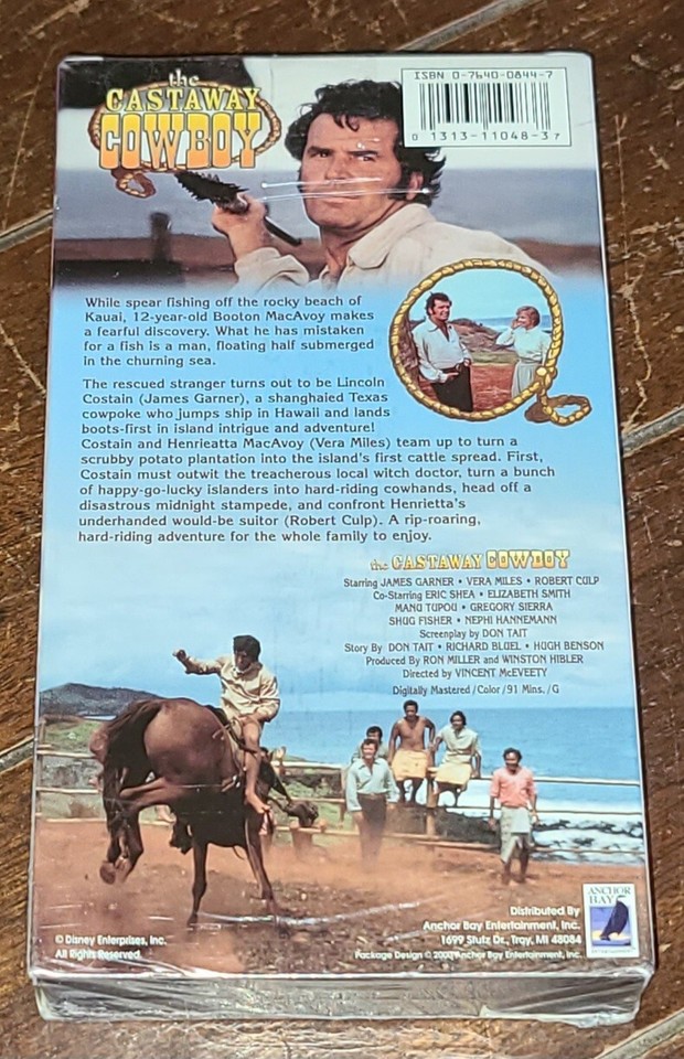 The Castaway Cowboy (VHS, 2000, Anchor Bay) James Garner/Vera Miles! | eBay