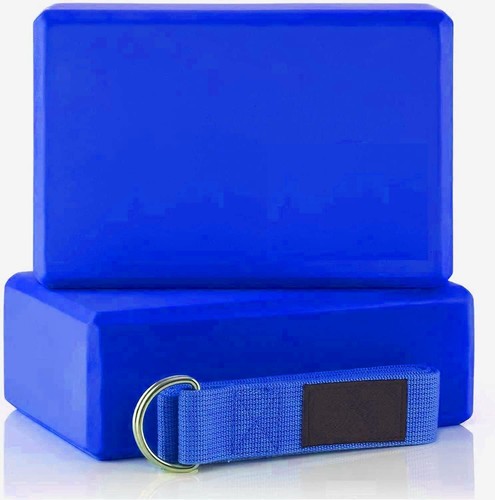 Blue Workout Yoga Foam Brick Block Set Of 2 | eBay
