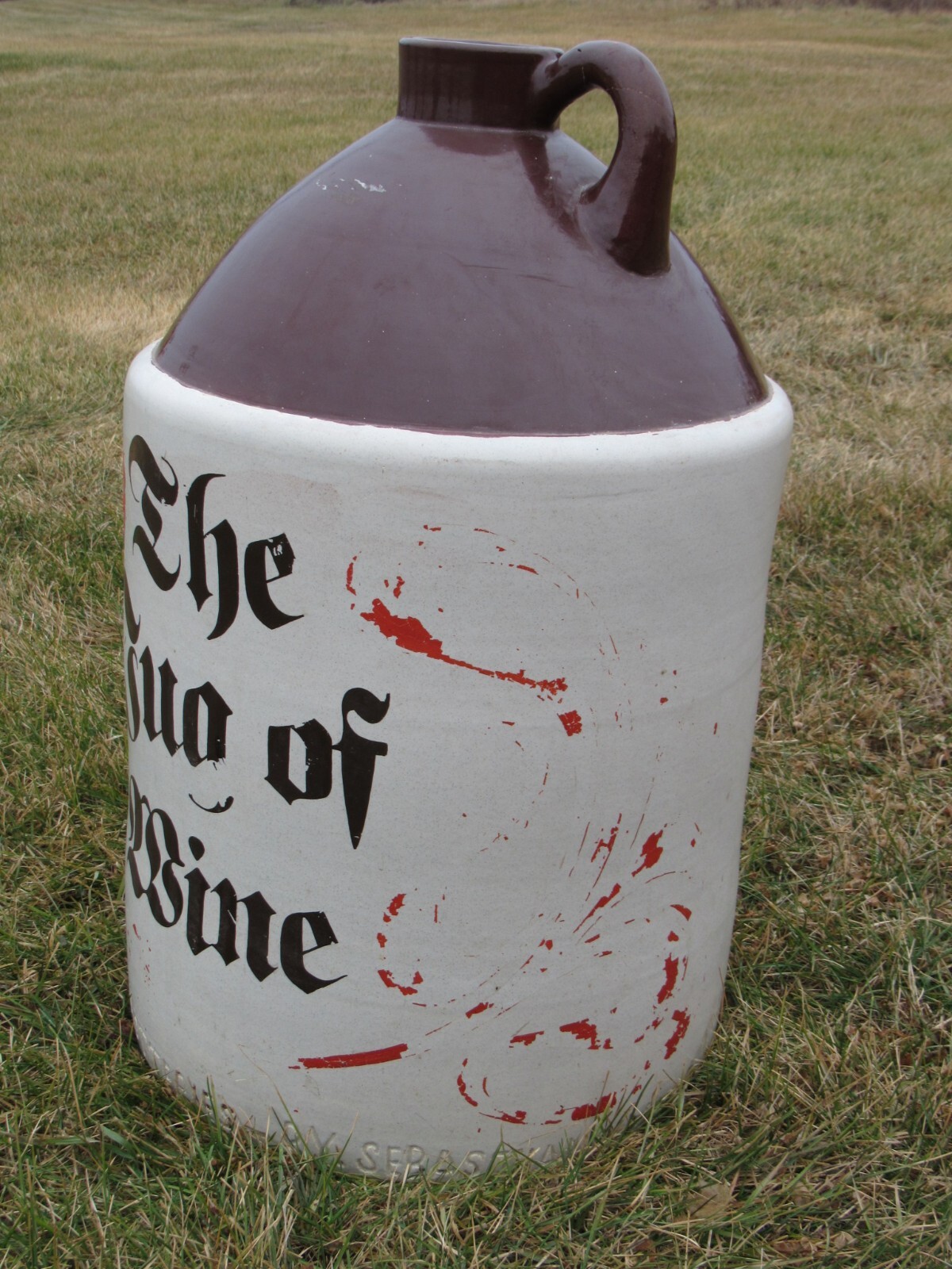 HUGE 25 Gallon HAEGER stoneware Jug !! Sebastiano Maglio. Old Vintage ...