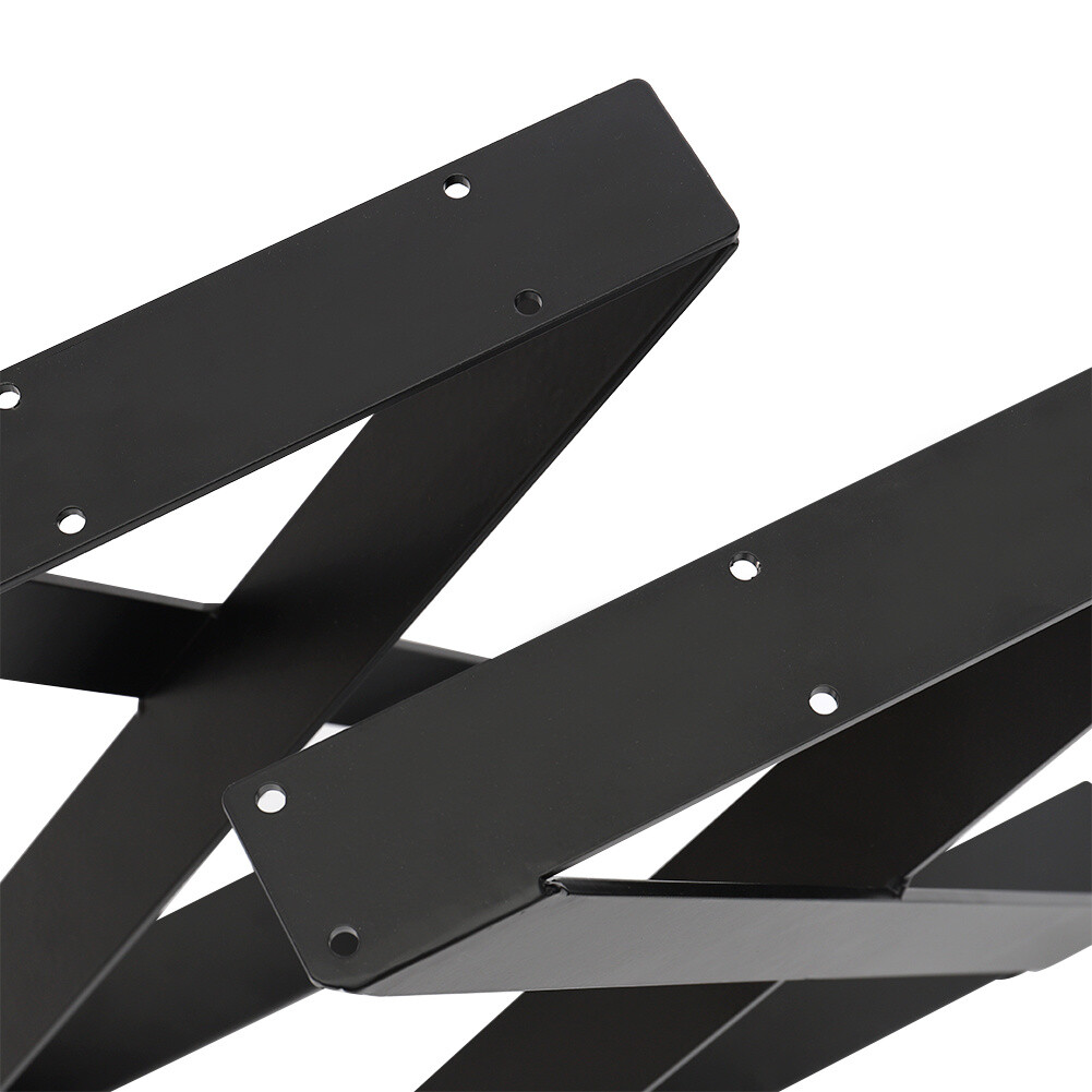 2X Industrial Metal Table Legs Square Trapezium X Shape V Frame Bench ...