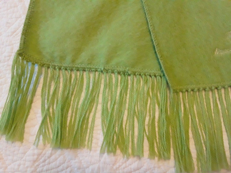 Alpaca Camargo Brushed Alpaca Scarf Bright Apple Green 8.75x68" Fringe ...