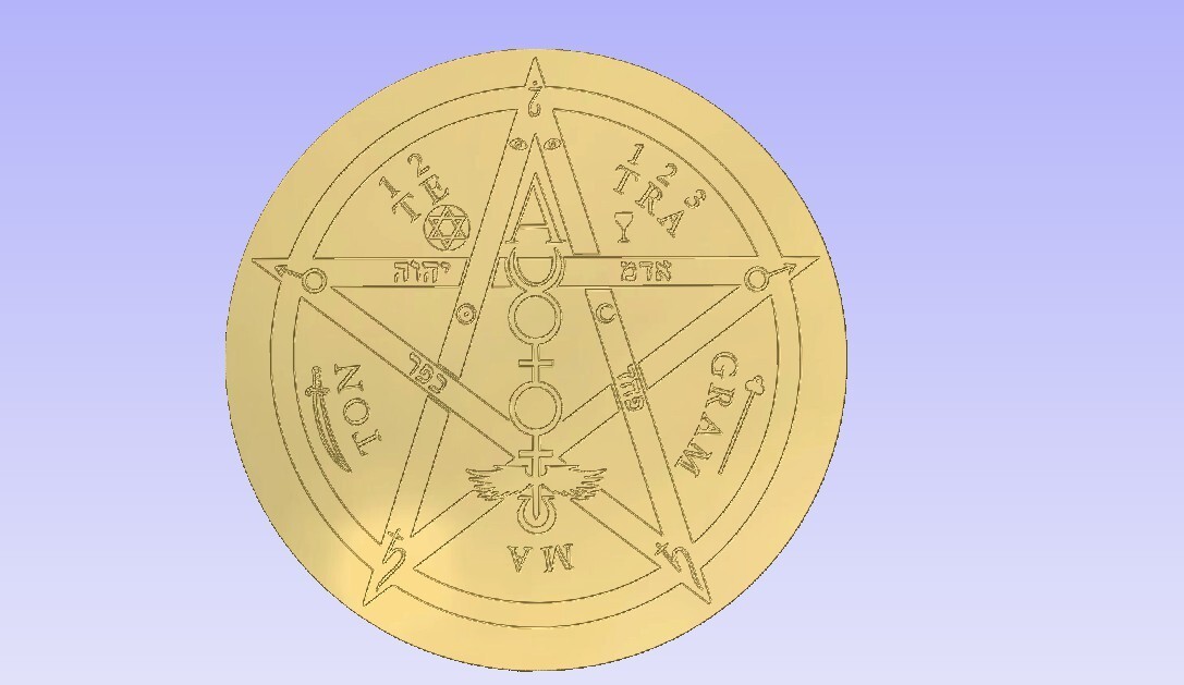 5.9" DIAMETER SOLID BRASS TETRAGRAMMATON MEDALLION SYMBOL THE NAME OF ...