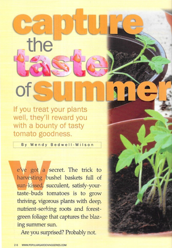 Tasty Tomatoes Magazine Homegrown Garden Advice 25 Profiles Simple ...