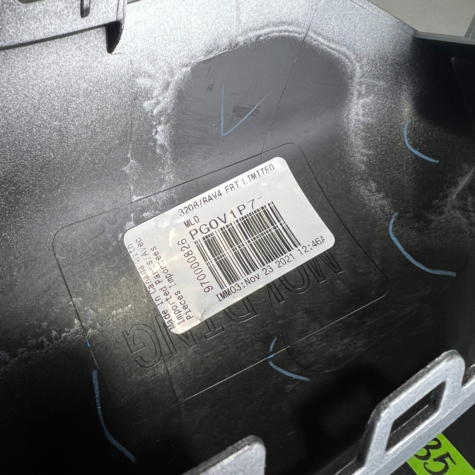 OEM 2019 2020 2021 Toyota Rav4 Limited Front Bumper Lower Molding 52711 ...