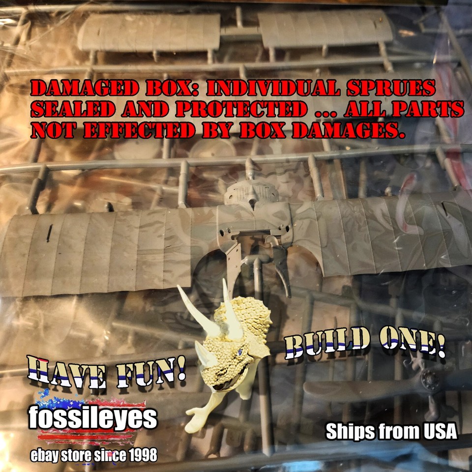 Water Damaged Box ...MENG QS-002 1/32 FOKKER DR.I TRIPLANE 'RED BARON ...