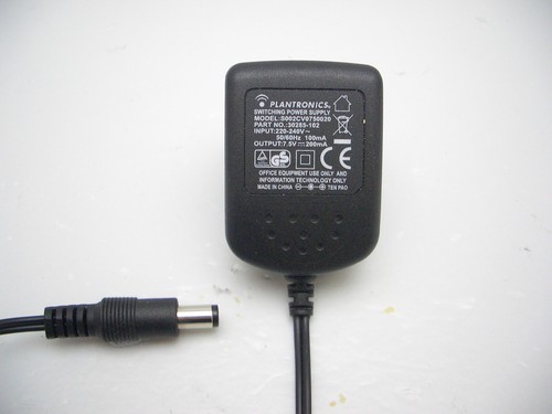 Plantronics 30285-102 EU PIN ADAPTER 7.5V DC 200mA for Vista M10 M12 ...