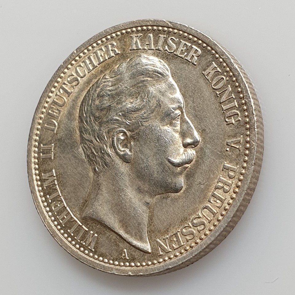 Zwei Mark 1907 A Wilhelm II Kaiser König Preussen Deutsches Reich ...