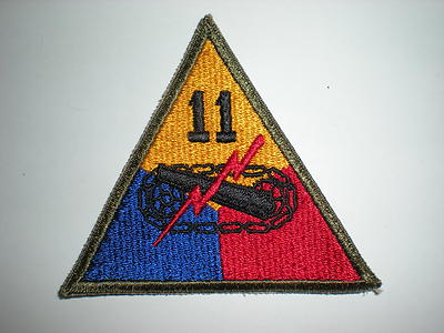 US ARMY 11TH ARMORED DIVISION PATCH - ORIGINAL WWII ERA | eBay