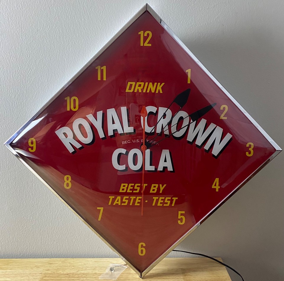 Royal Crown Cola Lighted Soda Advertising Clock Free Shipping | eBay