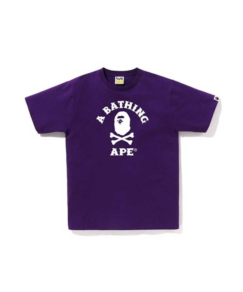 A Bathing Ape Pirate Store Men's T-Shirt 2024 SS APE CROSSBONE COLLEGE ...