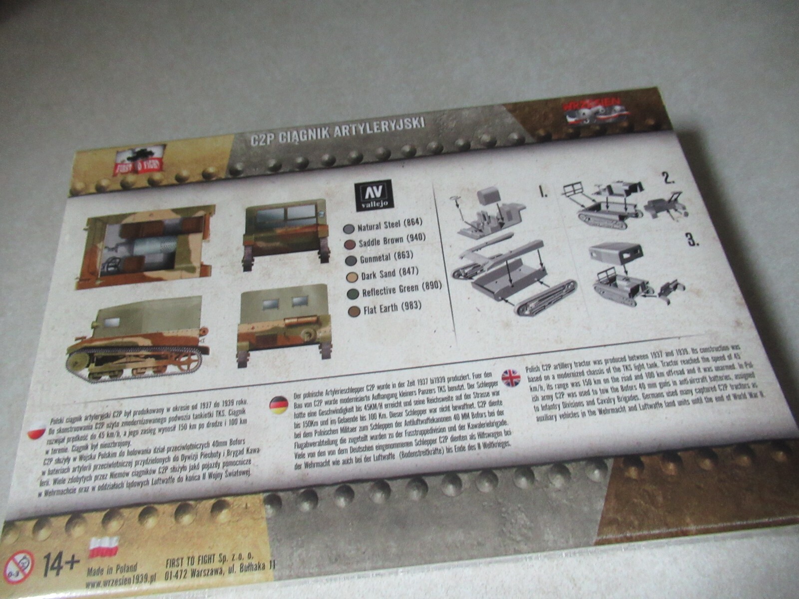 MISB First to Fight 003 1/72 WWII Polish C2P tracked AA artillery tow ...