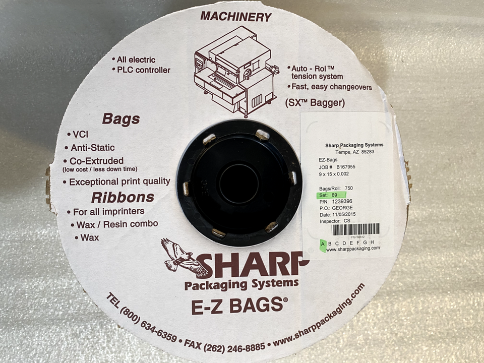 SHARP Packaging Systems E-Z BAGS 9X15X0.002 - 750 BAGS EACH | eBay