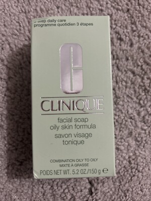 CLINIQUE Facial Soap BAR Oily Skin Formula (5.2oz/150gm) Full Size BNIB ...