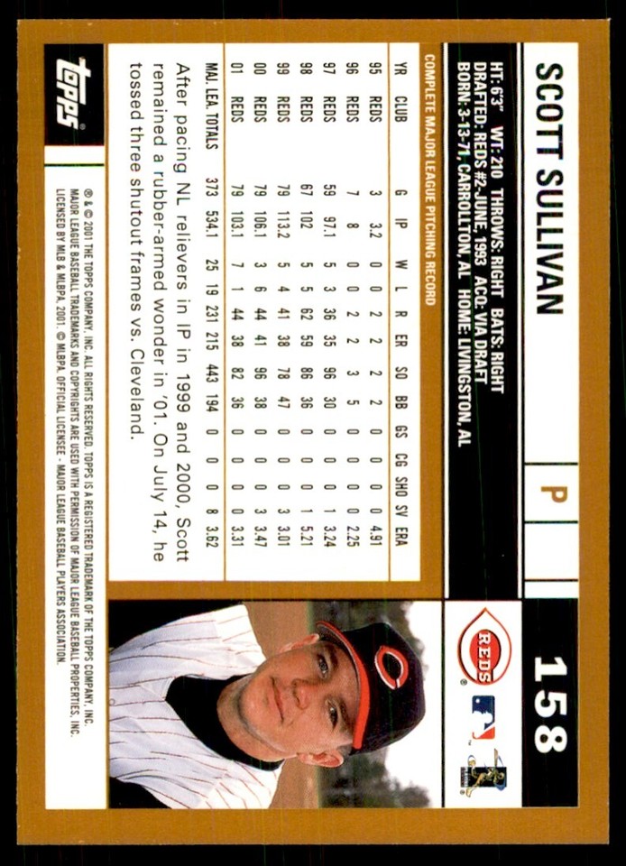 2002 Topps Scott Sullivan Baseball Cards #158 | eBay
