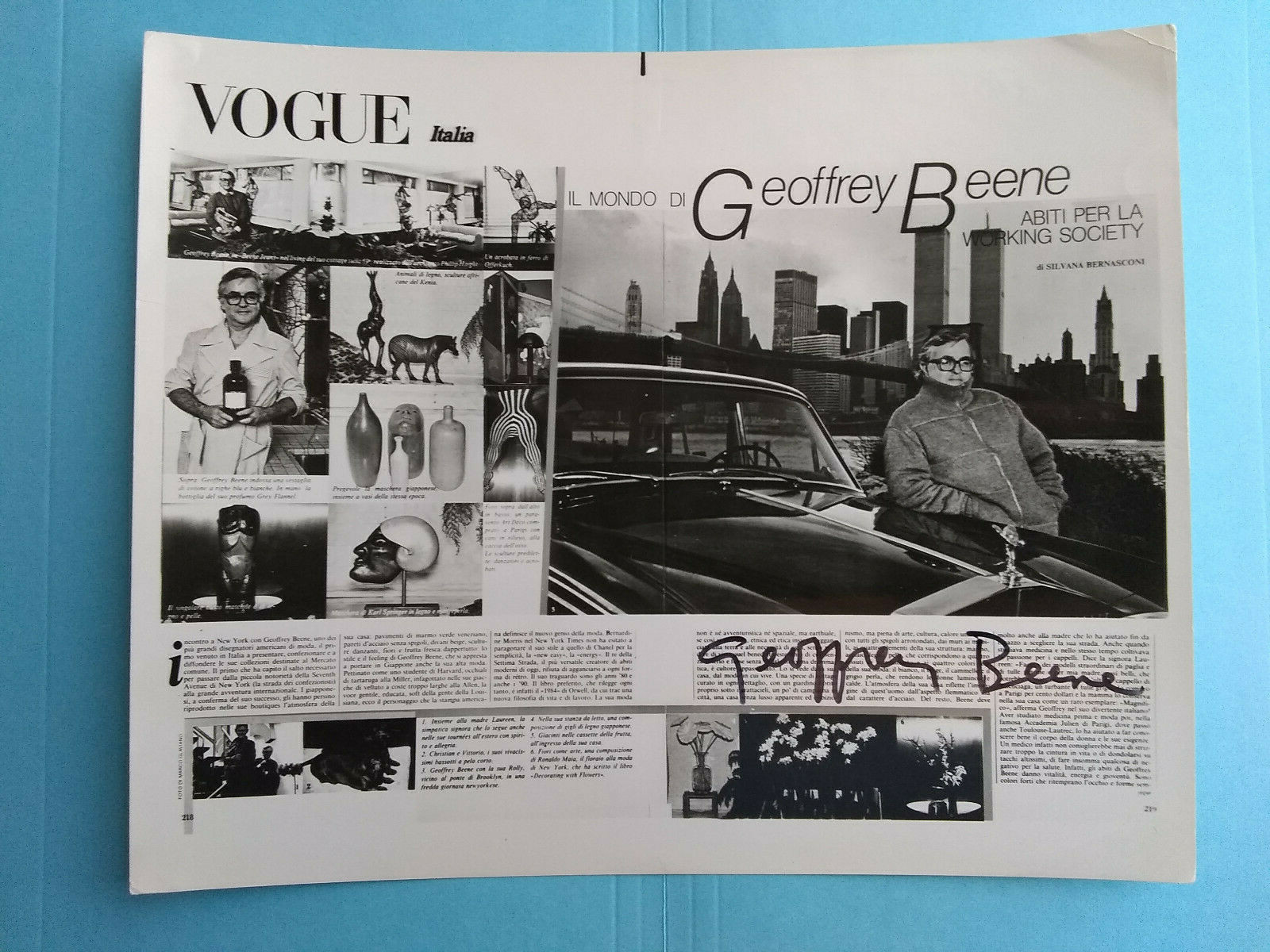 Geoffrey Beene -Artist, Fashion Designer Signed Autographed 8X10 Photo ...