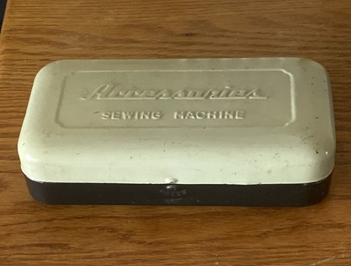 VTG Accessories Sewing Machine Tins Hinged Lid Box Empty Storage | eBay