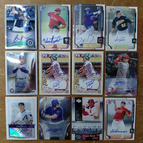 Baseball MLB Mixed Rookie AUTO Lot 12 Cards Hunter RENFROE RYON HEALY ...