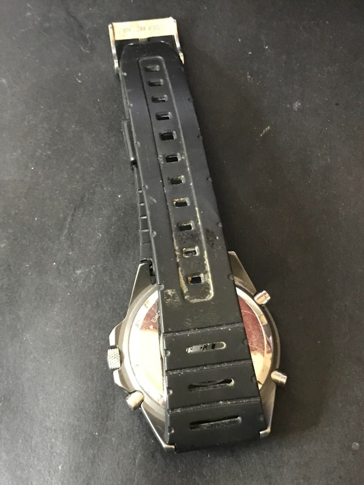 Dakota Black Ion Stainless Steel Case Digital/Analog Chrono Watch, Run ...