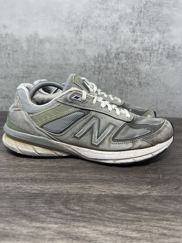 New Balance 990 V5 Mens 9.5 Grey White Made In USA M990GL5 | eBay